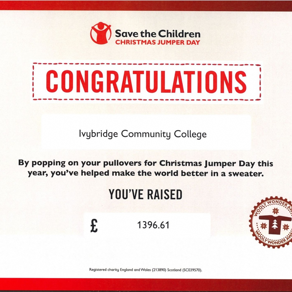 Ivybridge Community College - Fantastic Fundraising for Save the Children